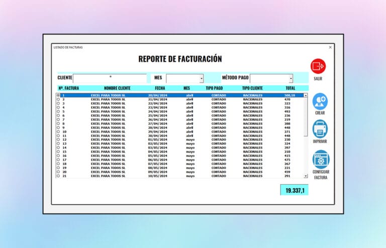 ERP en Excel para la Gestión de Pymes y Negocios