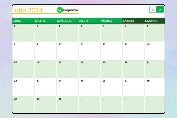 Calendario 2024 en Excel y PDF – Organiza tu Año Fácilmente
