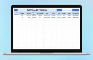 Plantilla Base de Datos de Empleados en Excel