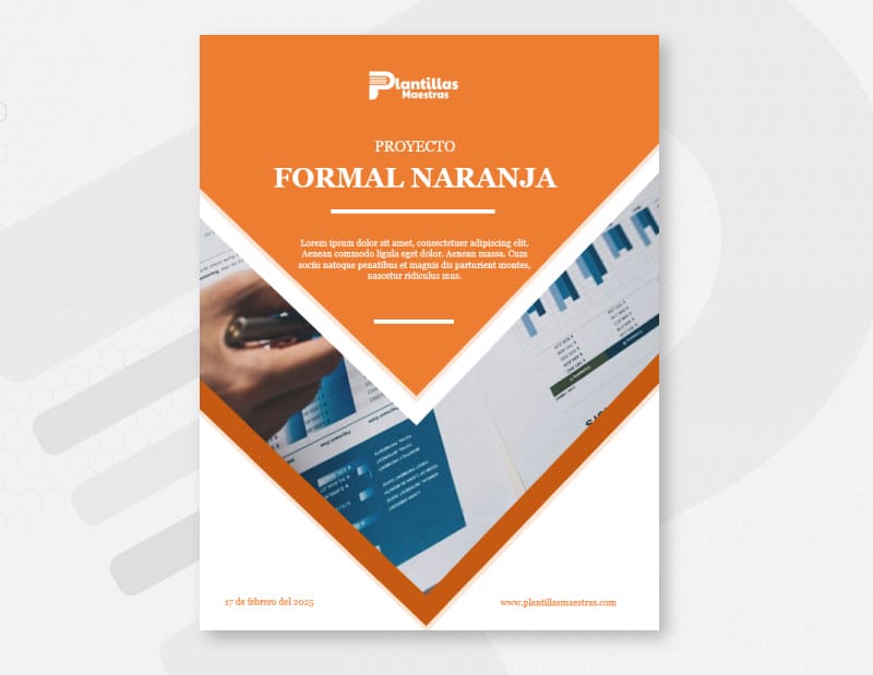 Portadas Naranjas | Plantillas Editables en Word