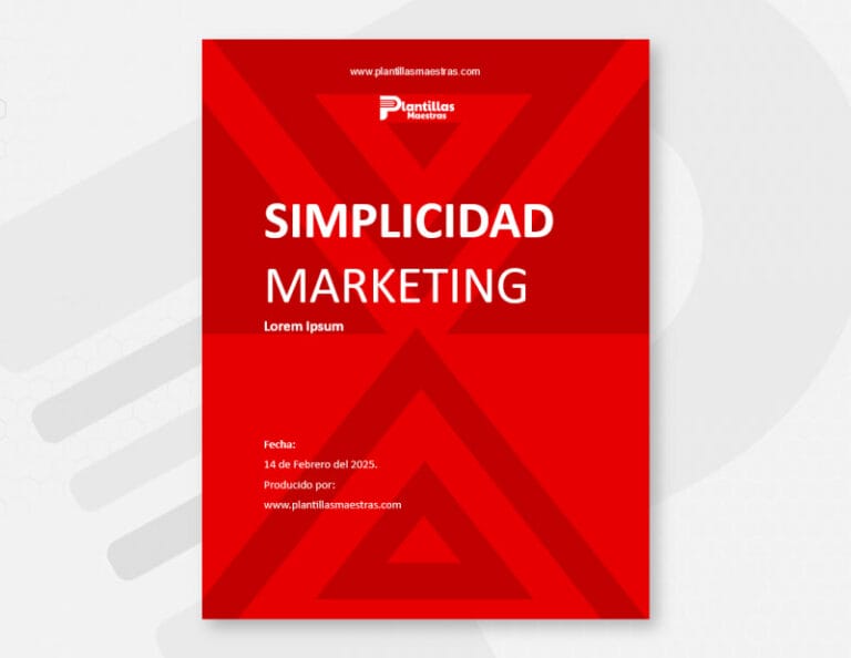 Portadas en Rojo | Plantillas Editables en Word