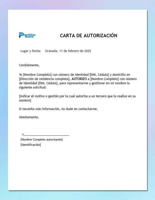 Modelo Carta de Recomendación Personal en Word