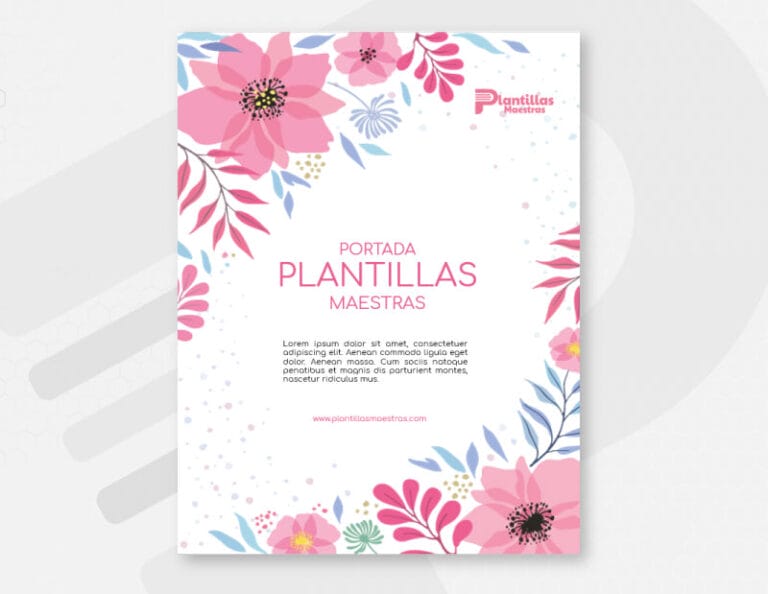 Portadas de Flores en Word | Diseño Naturales y Encantadores