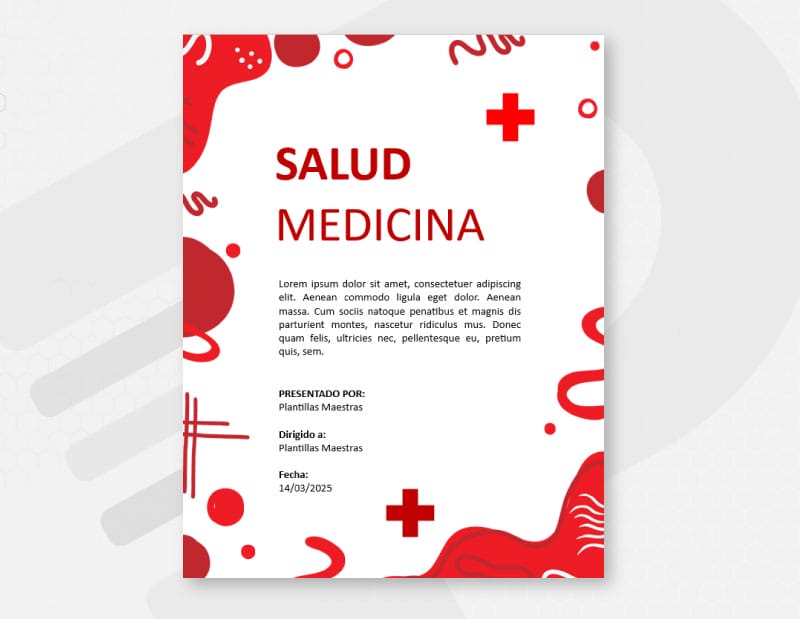 Portadas en Rojo | Plantillas Editables en Word