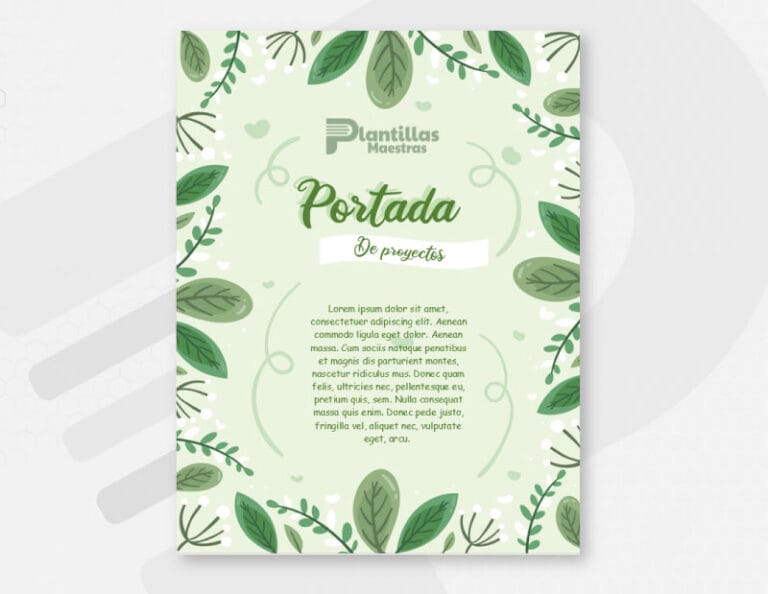 Portadas Verdes en Word | Plantillas Maestras