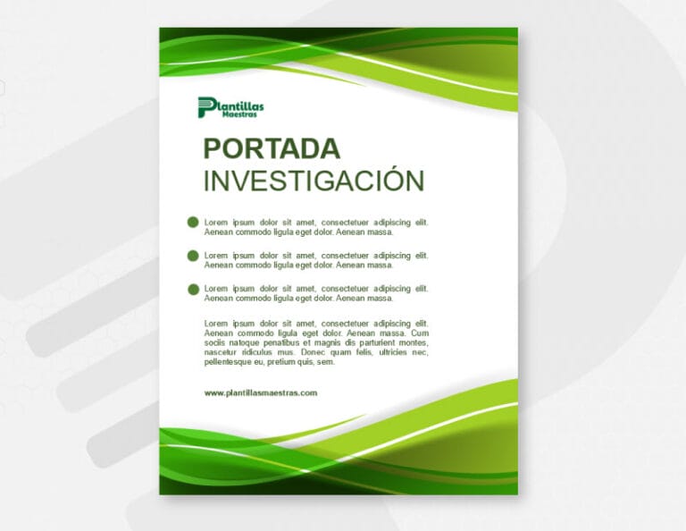 Portadas Verdes en Word | Plantillas Maestras