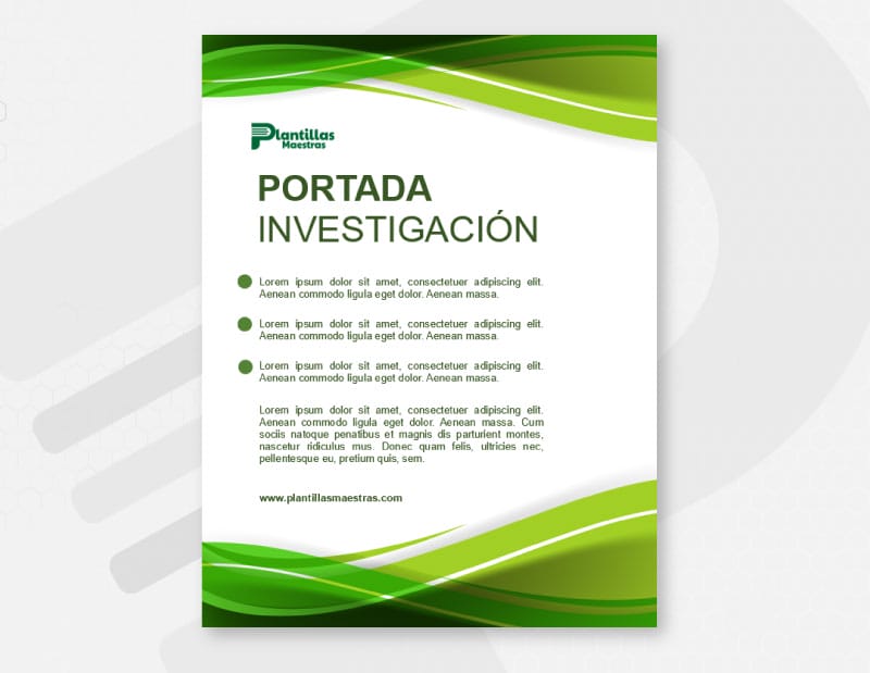 Portadas Verdes en Word | Plantillas Maestras