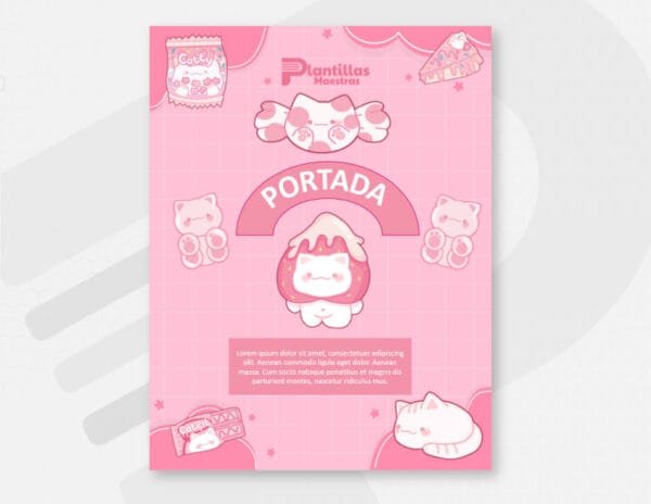 Portadas Rosas | Plantillas en Word