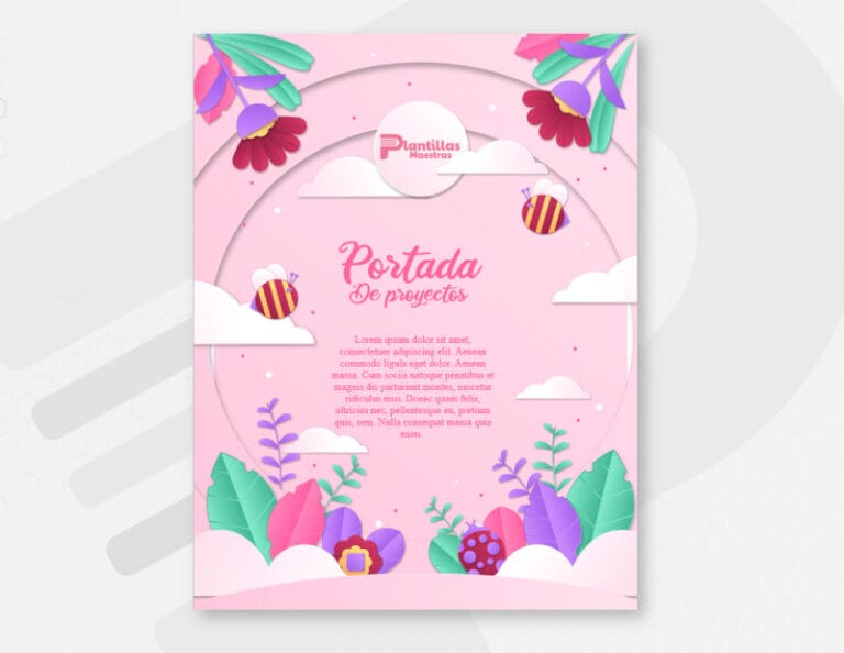 Portadas Rosas | Plantillas en Word