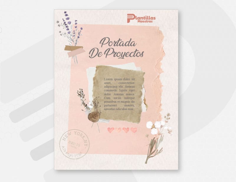 Portadas Rosas | Plantillas en Word